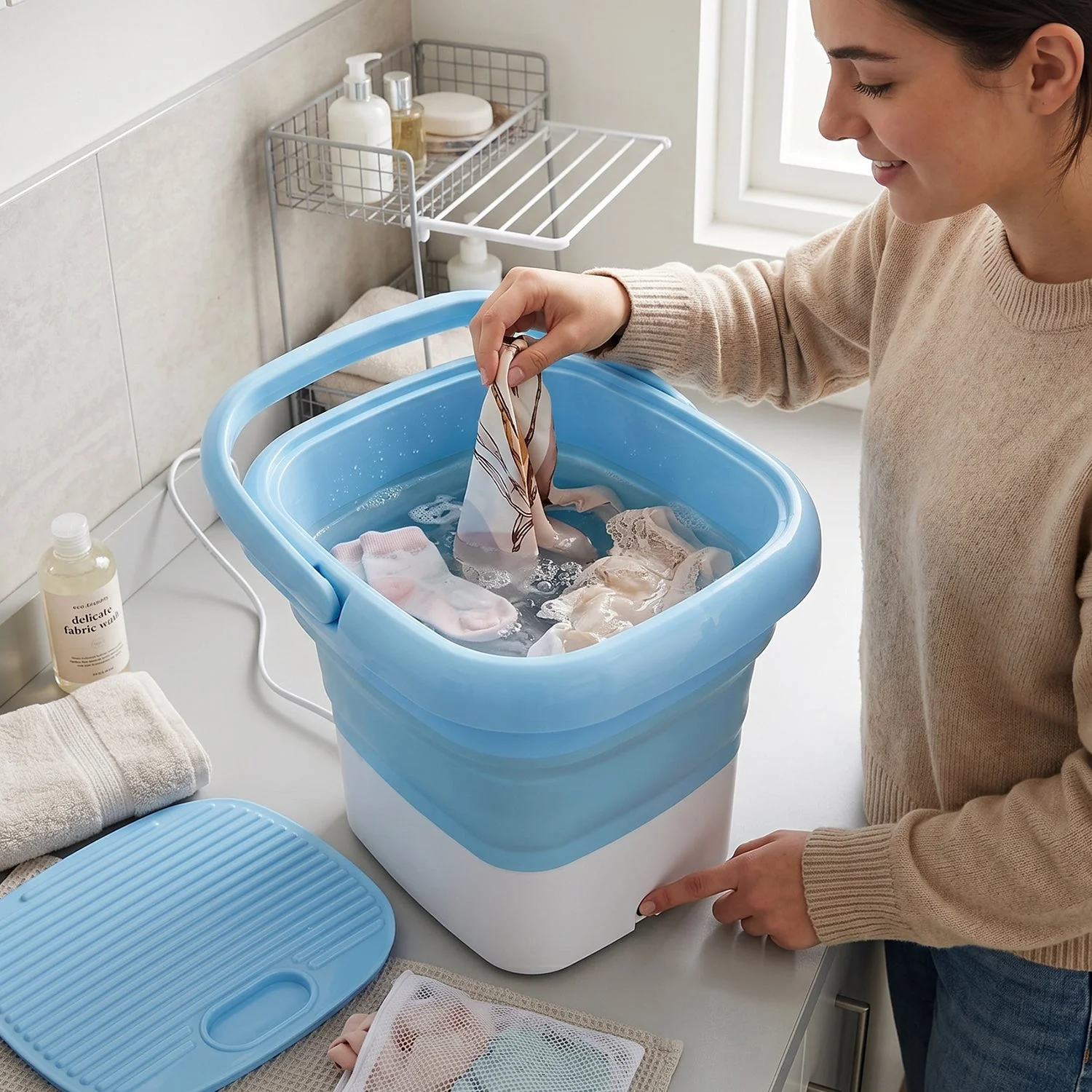 Mini Portable Folding Washing Machine For Deep Cleaning Clothes